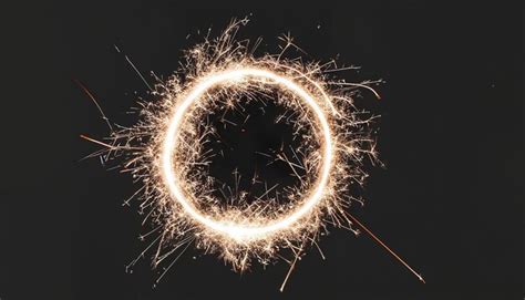Premium Ai Image Circular Sparkling Light And Sparks With Outside