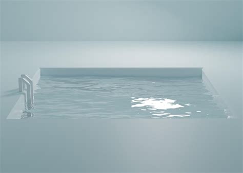 Premium Photo Pool Filled With Water In A Cyan Environment