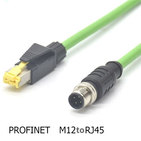 Profinet Cable Conector Macho Y Hembra M12 De 4 Pi Grandado