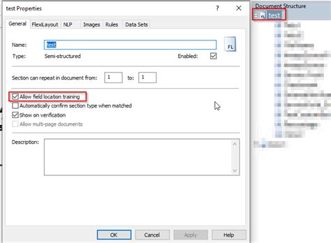 Cannot Create Field Extraction Training Batch All Document Sections