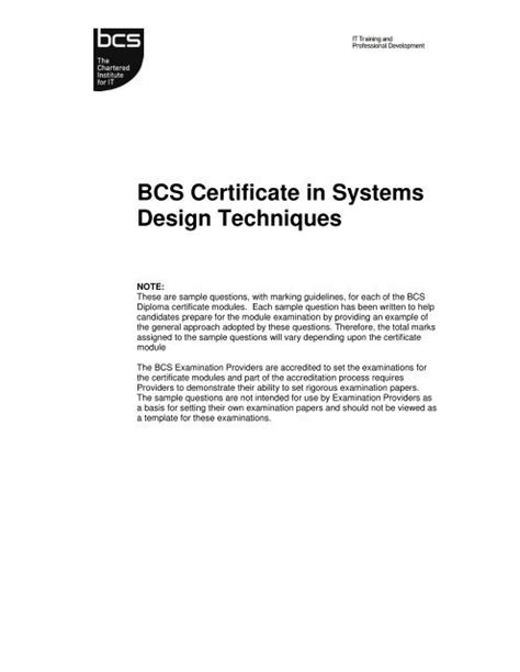 Sample Questions Bcs