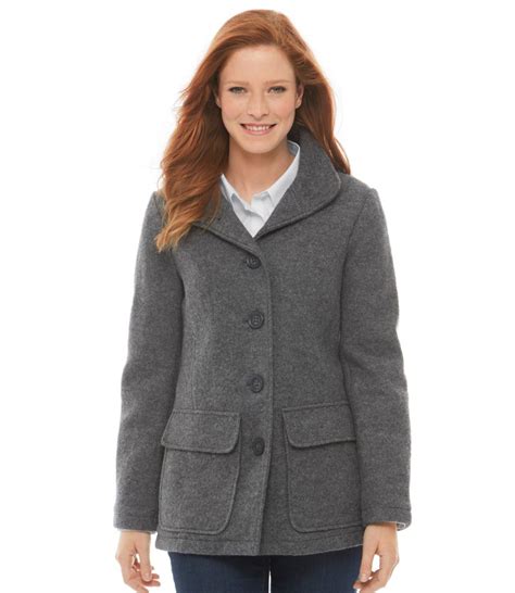 Womens Llbean Boiled Wool Jacket
