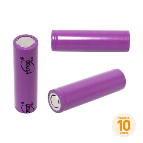 Paquete De 10 Baterías Recargables Li Ion Tapa Plana Buytiti