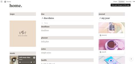 Notion Aesthetic Home Page