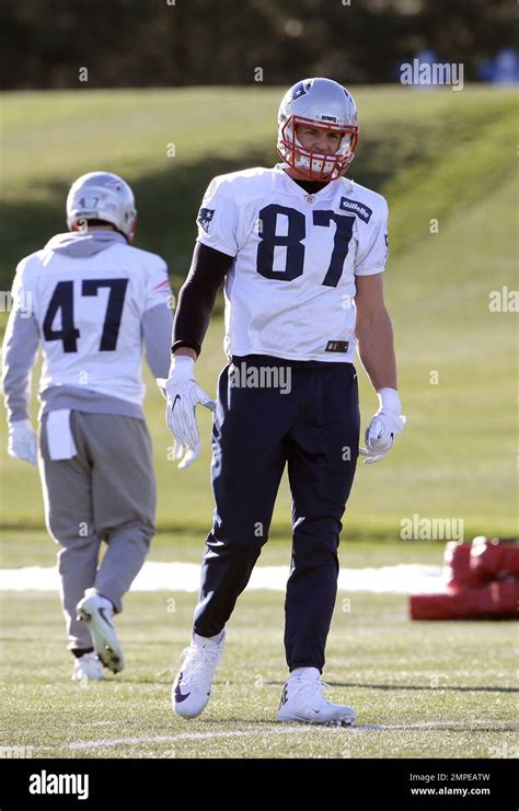 New England Patriots Tight End Rob Gronkowski 87 Walks On At The