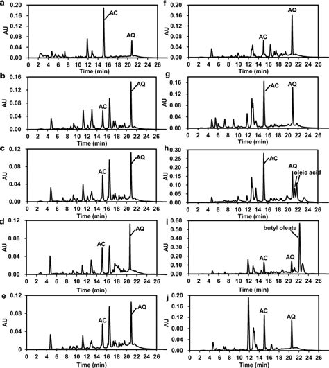 Hplc Chromatograms Of The 95 Ethanol Extracts From The Mycelia A And