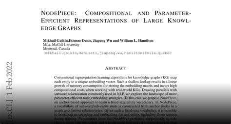 paper page nodepiece compositional and parameter efficient