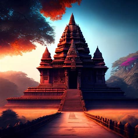 Hindu Temple Wallpaper Creative Design Reference Birthday Banner
