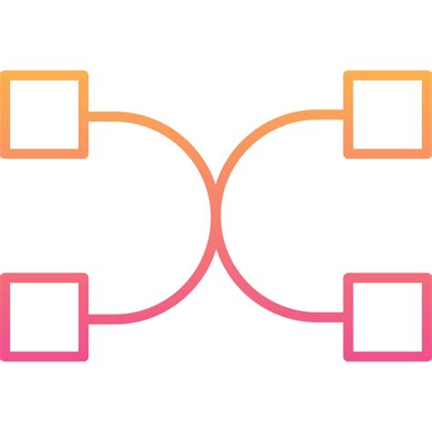 Many To Many Generic Gradient Outline Icon