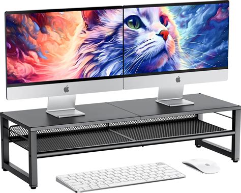Ecolovi Soporte De Monitor Doble De 2 Niveles Para Organizador De