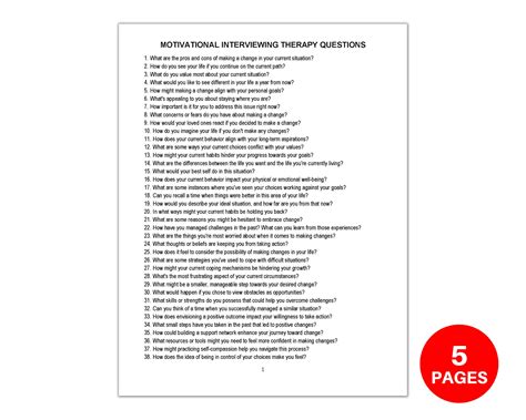 Motivational Interviewing Therapy Questions Mi Therapy Therapy