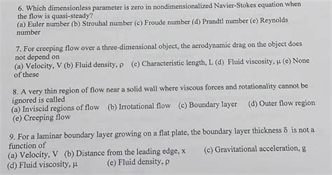 Solved Which Dimensionless Parameter Is Zero In Chegg