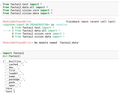 Fastai Cannoot Import Modules Modulenotfounderror No Module Named Fastai Data Fastai