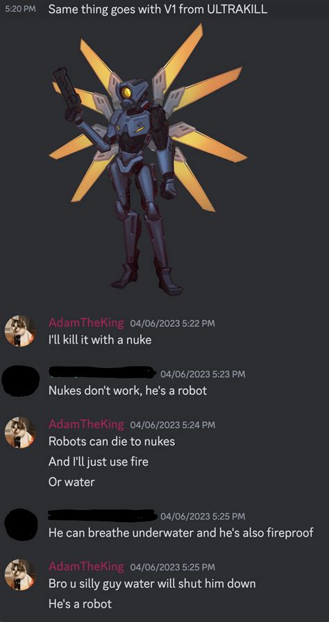 Why Doesnt He Realize That V1 From Ultrakill Is Both Waterproof And