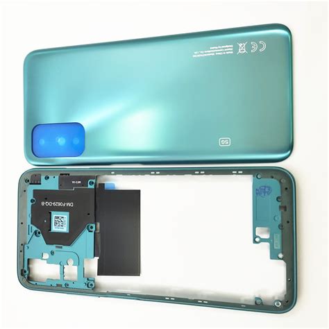 Full Housing For Xiaomi Redmi Note 10 5G Back Battery Cover Rear Case Middle Frame With Volume