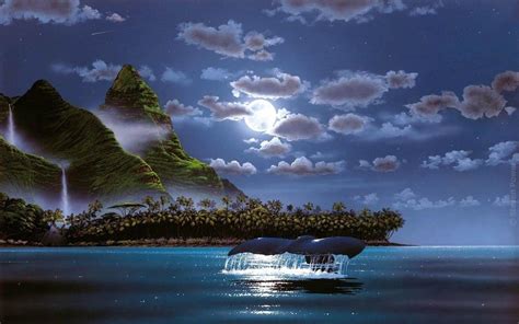 Beautiful Island Pictures At Night