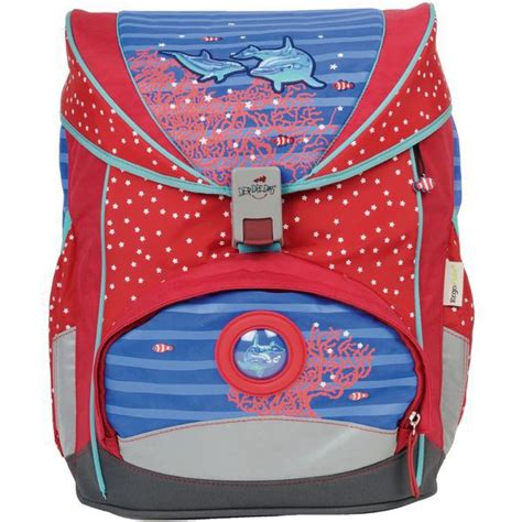 DerDieDas Schulrucksack Set Ergoflex Dolphin 5-tlg. + gratis Tuschkasten