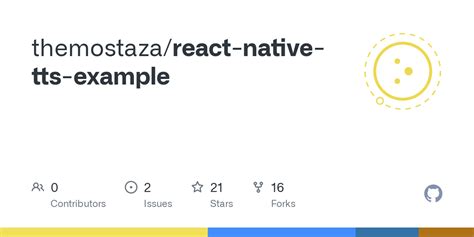 GitHub Themostaza React Native Tts Example