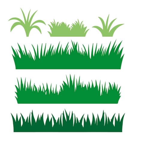 Premium Vector Grass Silhouettes Vectors Green Grass