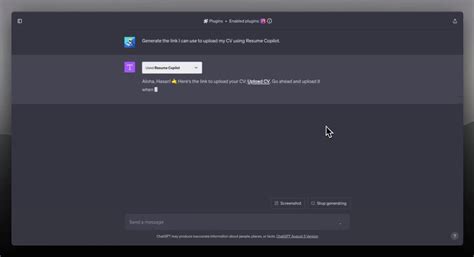 watch step 2 upload your cv by asking the plugin for a e the