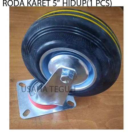 Jual Roda Karet Roda Troli Roda Etalase Karet 5 Inchi Hidup 1pcs