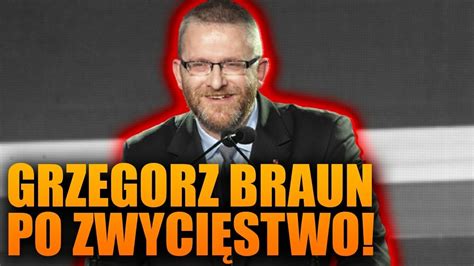 Grzegorz Braun po ZWYCIĘSTWO Wieczór Wyborczy po wyborach na Prezydenta Rzeszowa Wolność TV