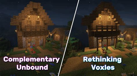 Minecraft Complementary Unbound Vs Rethinking Voxels Shaders Comparison Youtube