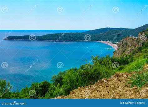 Jaz Beach Budva Stock Image Image Of Mediterranean 58027627