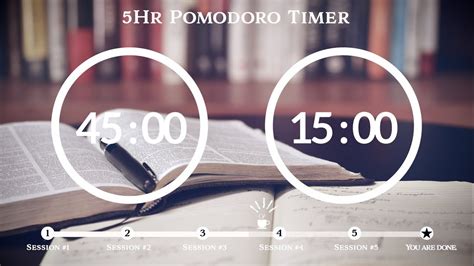 Minute Pomodoro Timer Focus White Noise Asmr Hour Study