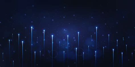 Digital Technology Futuristic Internet Network Connection Dark Black Background Blue Abstract