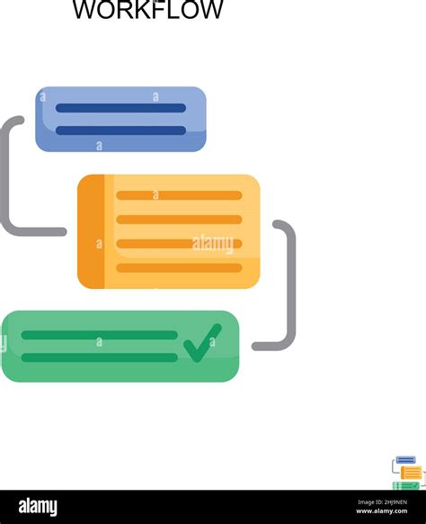 Workflow Simple Vector Icon Illustration Symbol Design Template For Web Mobile UI Element Stock