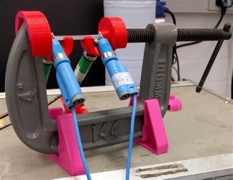 Electrical Test Jig And Setup Showing Polished Aluminium Test Sample Download Scientific