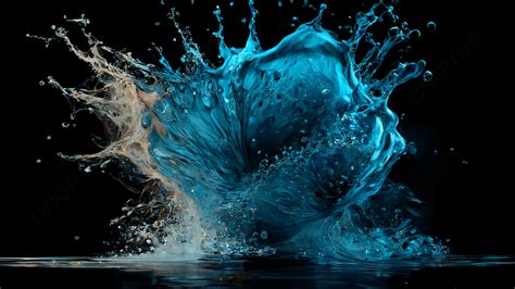 Blue Water Splash Background Water Splash Blue Water Drops
