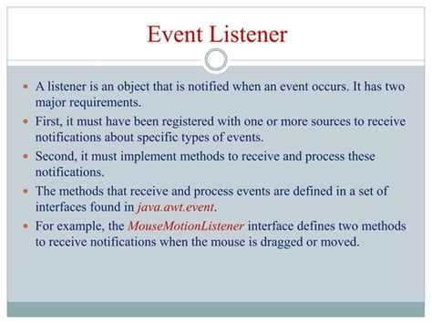 Event Handling In Java Pptx Programming Languages Computing