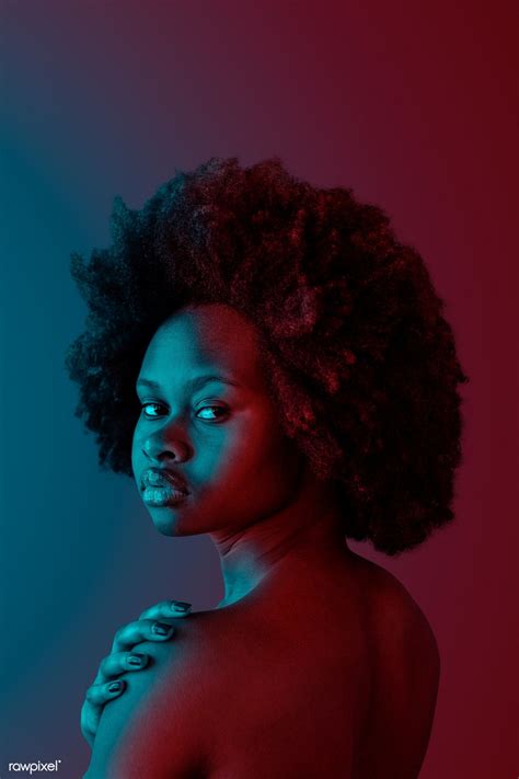 Download Premium Psd Image Of Beautiful Naked Black Woman With Afro