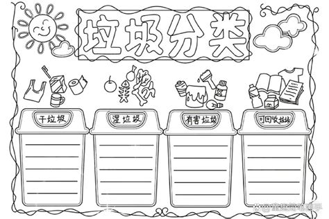 垃圾分类手抄报简单又漂亮无字又好看（漂亮19张） 手抄报图片大全