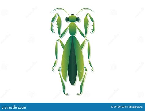 Clipart Grasshopper In Cartoon Style Cute Clip Art Grasshopper With Flowers Vector