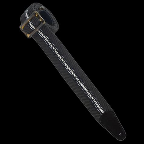 Henry Hiller Herringbone Woven Black Narrow Black Center Strap Hpws 01
