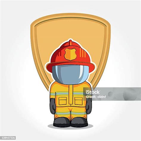 벡터 손으로 그린u200bu200b 그림 보호 소송에서 격리 된 문자 소방관 구조에 대한 스톡 벡터 아트 및 기타 이미지