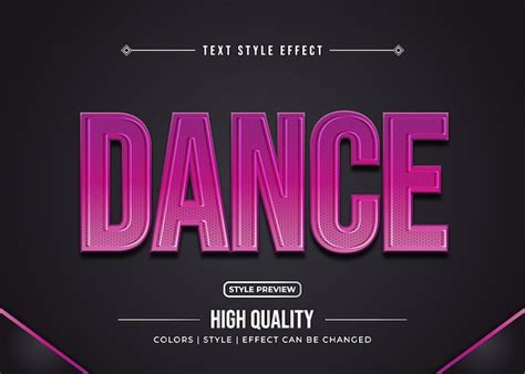 Premium Vector Dance Text Effect