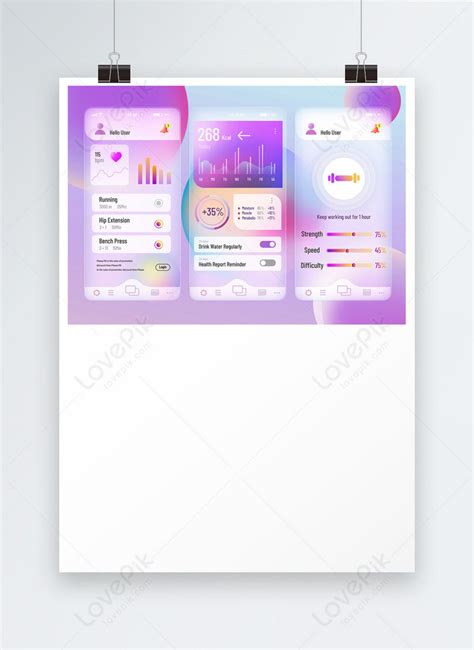 Ui Interactive Futuristic Fashion Style Purple Poster Template Image