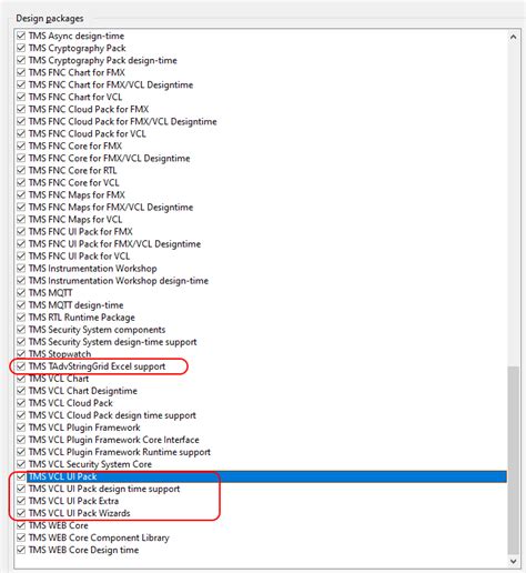 Missing Components TMS Smooth Controls After Update TMS VCL UI Pack TMS VCL UI Pack TMS
