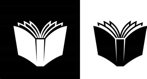 Black And White Open Book Clip Art