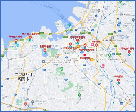 일본 후쿠오카 여행코스 추천 지도 가볼만한곳 정리 네이버 블로그