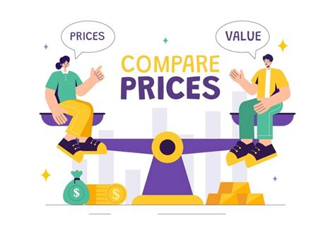 Premium Vector Vector Illustration Of Comparing Prices And Inflation