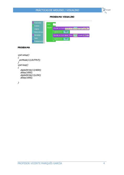 Pdf PrÁcticas De Arduino Visualino ¡cticas Arduino