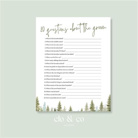 Groom Bachelor Party Game