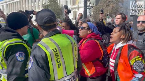 Protester Arrested As Demonstrators Confront Police At Dc Statehood
