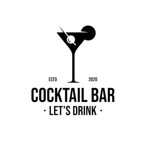Premium Vector Cocktail Logo Design Template Inspiration Vector