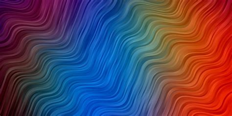 Dark Multicolor Vector Background With Wry Lines Illustration In Abstract Style With Gradient